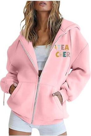 Generic Vestes &agrave; capuche et sweatshirts &eacute;l&eacute;gants pour femmes 2026 pour v&ecirc;tements d&eacute;contract&eacute;s, design &agrave; capuche &agrave; manches longues avec imprim&eacute; saison scolaire