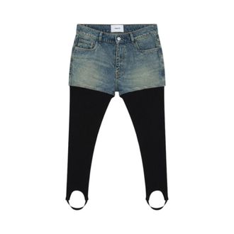 Coperni Hybrid Rib Denim Hose - - Trousers - Damen - Blau - S