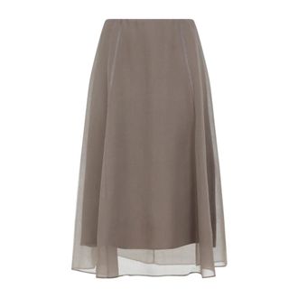 Brunello Cucinelli Femme, Jupes, Brun, Taille: 40 FR Tulle Skirt