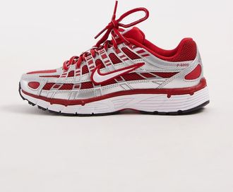 Nike P-6000 - Unisex-Sneaker in Silber und Rot