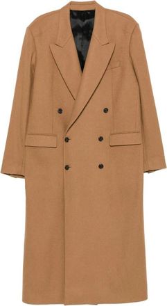 Spina Double-breasted Layered-hood Coat