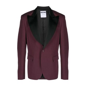 Moschino Pflaumenlila Wollblazer mit Revers - - Jackets - Herren - Lila - L