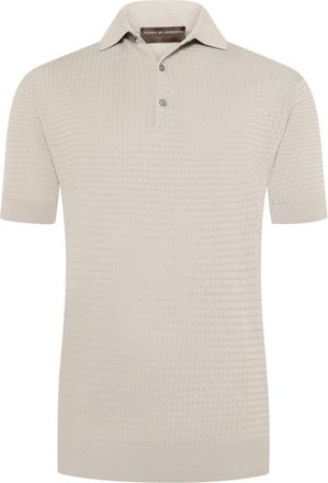 FILIPPO DE LAURENTIIS Softes Poloshirt aus Baumwolle mit Waffelstruktur in