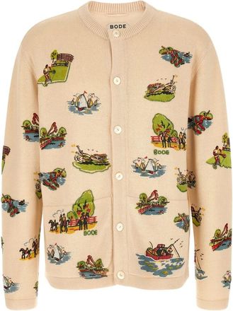 Bode Homme, Pulls, Multicolore, Taille: 2XL Beaded Camp Cardigan