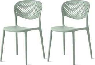 Connubia 2 Stühle Abby mit gelochter Rückenlehne, aus 100% recyceltem Polypropylen