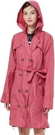 Generic Vestes &eacute;l&eacute;gantes pour femmes, trench-coat avec ceinture, coupe ajust&eacute;e, coupe-vent, veste de voyage dext&eacute;rieur avec capuche, pour toutes les saisons, 