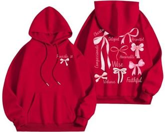 Generic Sweats &agrave; capuche pour femmes, sweats &agrave; capuche &agrave; manches longues, Rouge, XXL