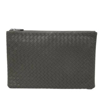 Bottega Veneta Pre-owned Gewebte Leder Clutch - - Pre-owned - Damen - Grau - ONE SIZE