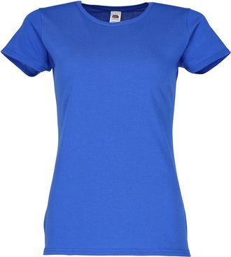Fruit Of The Loom Rundhals Damen T-Shirt, Farbe:royal, Gr&ouml;&Atilde;Ye:2XL