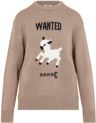 Moschino Rundhalspullover - Beige