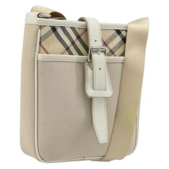 Burberry Sac bandouli&egrave;re vintage en nylon doccasion - Femme - Pre-owned - Beige - Taille: ONE Size