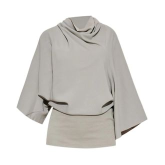 Rick Owens Ivory Pullover mit Cowl Neck - - Blouses & Shirts - Damen - Beige - S
