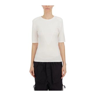 Thom Krom Femme, Tops, Blanc, Taille: 36 FR Asymmetric Detail T-Shirt