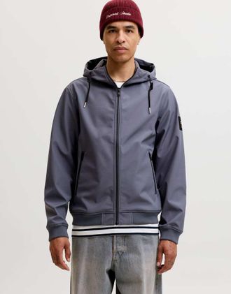 Jack & Jones veste softshell en turbulence-Gris