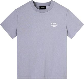 A.P.C. A.p.c., Homme, Tops, Violet, Taille: XL Standard Rue Madame T-Shirt