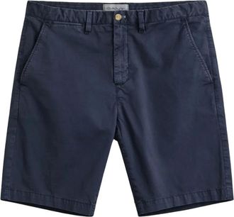 GANT Homme, Shorts, Bleu, Taille: W44 Short Chino D&eacute;lav&eacute; Coupe Standard