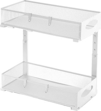 Generico Multifunktionale Organisation für enge Räume|Herausnehmbarer 2-stufiger Organizer mit verstellbaren Einlegeböden, perfekt für die Platzierung unter de