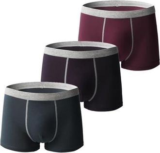 Generic Boxer pour homme ultra absorbant pour incontinence - Sous-vêtements absorbants - Lavables - Confortables - Anti-fuites - Réutilisables (3 pièces-H, XL