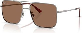 Ray-Ban Ari Bio-based Limited Sonnenbrillen Gunmetal Fassung Braun Glas 56-16