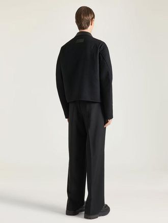 Givenchy Wool with Leather Collar Jacket - Black