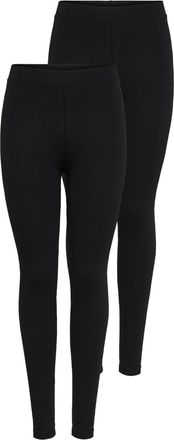 Only Damen Onllive Love New 2-Pk Noos Leggings, Schwarz (Black Pack: Black and Black), W(Herstellergröße: XL) (2er Pack)