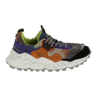 Flower Mountain Femme, Chaussures, Multicolore, Taille: 36 EU Baskets en Peau de Mouton avec Inserts en Daim