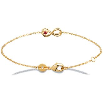 Brillaxis Bracelet infini et oxyde rouge rubis