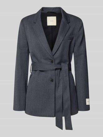 Calvin Klein Regular Fit Longblazer aus Wolle mit Bindeg&uuml;rtel