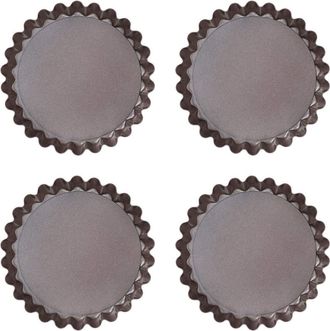 Pyrex Asimetria Backform, Metall, Schokoladenbraun, x4