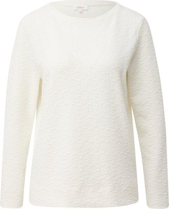 s.Oliver Longsweatshirt mit Crinkle Optik