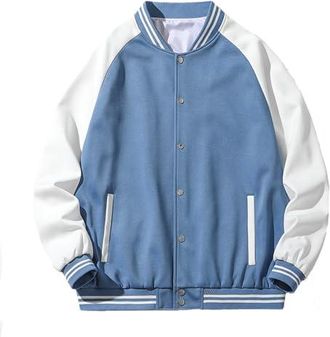 Generic Caban Homme Hiver Long Manteau en Cuir Homme Veste Jean Doublure Manteau Homme avec Fourrure Veste Homme sans Capuche Veste ImperméAble Running Homme 