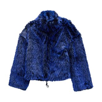 Just Cavalli Pelliccia Corta Eco - - Jackets - Damen - Blau - M