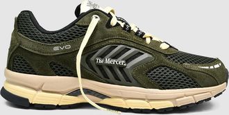 Mercer Amsterdam Baskets Homme The Re-Run Evo Nubuck Army Green
