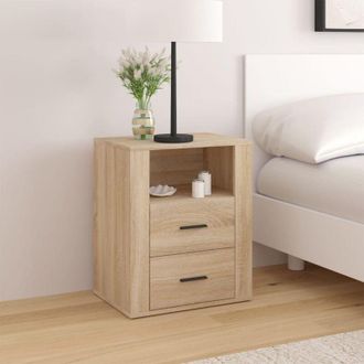 vidaXL Table de chevet Ch&ecirc;ne sonoma 50x36x60 cm Bois ding&eacute;nierie