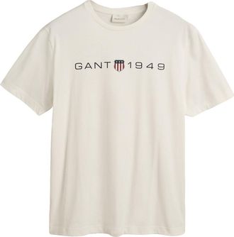 GANT Gant Herren Printed Graphic Ss T-Shirt T-Shirt, Eggshell, XL