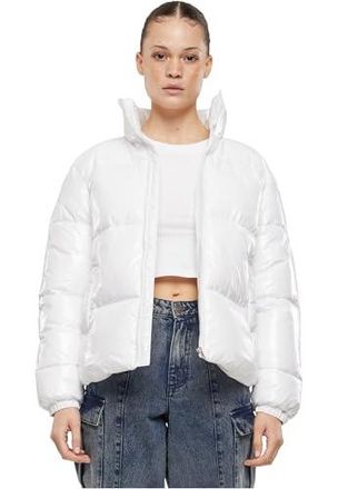 Urban Classics Tb7003-ladies Recycled Short Shiny Puffer Jacket Vestes dhiver, Blanc, M Femmes