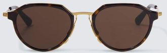 Bottega Veneta Runde Sonnenbrille Thin Triangle