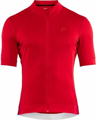 Craft CORE Essence Jersey Tight Fit M Herren Radtrikot - Bright Red - XL - Funktionelles Kurzarmtrikot mit Rückentaschen und Reißverschluss