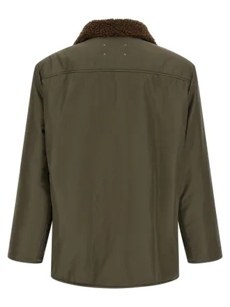 Maison Margiela Shearling Collar Parka - Olive Green