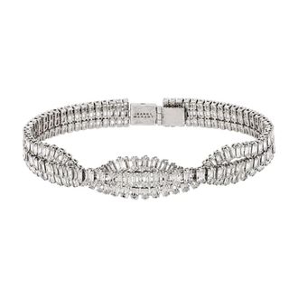 Isabel Marant Armreif mit schimmernden Kristallen - - Accessories - Damen - Grau - ONE SIZE