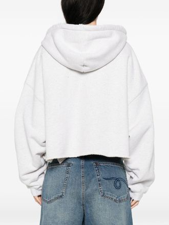 Golden Goose Cotton Cropped Hoodie - White