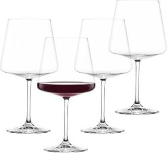 Schott Zwiesel Burgunder Rotweinglas MioVino (4er-Set), moderne Weingläser für Burgunder und Spritzgetränke,spülmaschinenfeste Tritan-Kristallgläser, Made in Germany