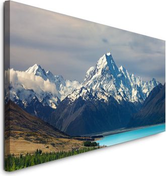 Paul Sinus Art GmbH Neuseeland 120x 50cm Panorama Leinwand Bild XXL Format Wandbilder Wohnzimmer Wohnung Deko Kunstdrucke