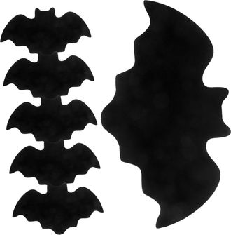 Garneck 6 Stück Teiliges Halloween Fledermaus Filz Tischset Platzsets Rutschfestes Partyzubehör für Esstisch und Dekoration