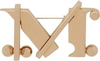 Max Mara Monogram-Brosche - - Accessories - Damen - Gelb - ONE SIZE