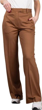 Circolo 1901 Femme, Pantalons, Brun, Taille: 42 FR Wide Pantalons
