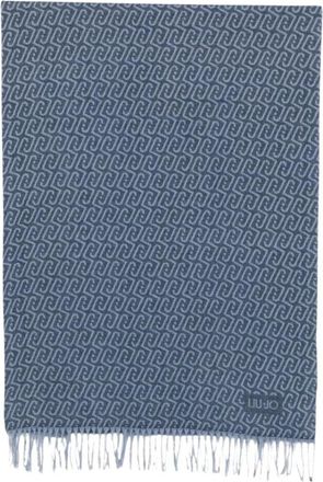 Liu Jo Logo-Jacquard Schal - - Accessories - Damen - Blau - ONE SIZE