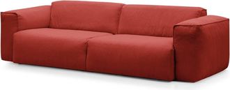 Studio Copenhagen home24 3-Sitzer Sofa Rot/Karminrot Webstoff Saia 251 x 71 x 102cm Modern