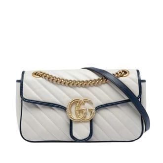 Gucci Sac bandouli&egrave;re matelass&eacute; vintage doccasion - Femme - Pre-owned - Blanc - Taille: ONE Size