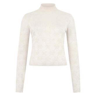 Philipp Plein Turtle Neck Ls Monogram - - Knitwear - Damen - Beige - XS